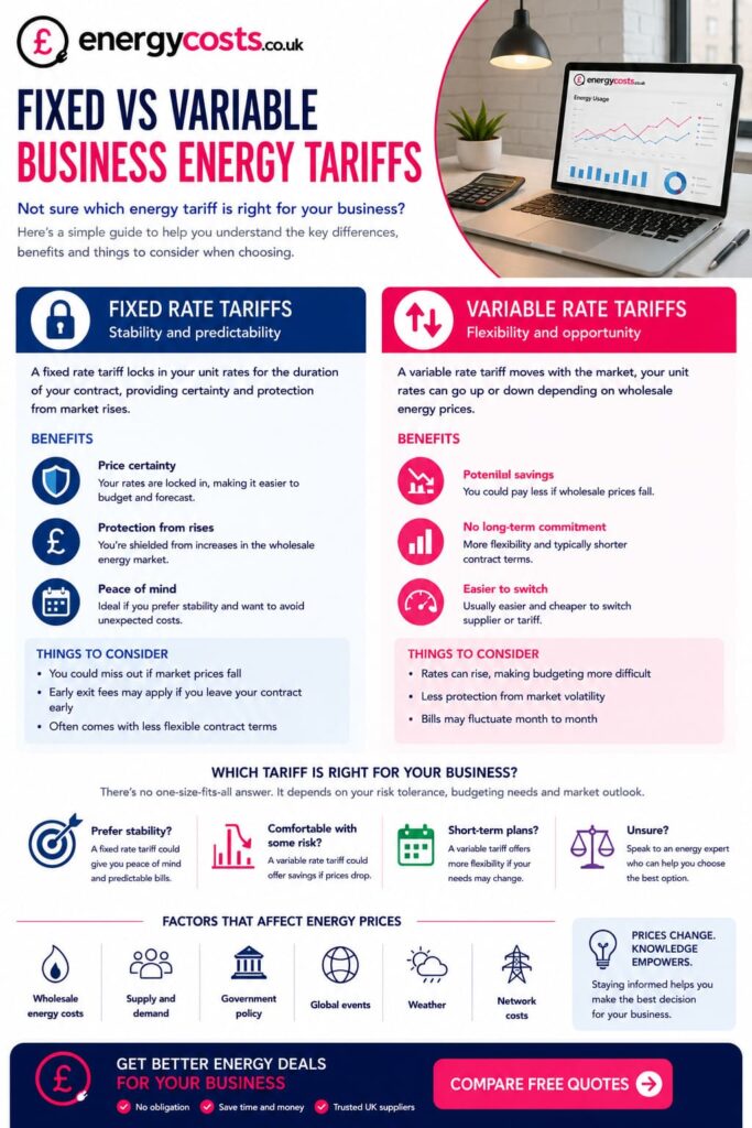 Fixed vs Variable Business Energy Tariffs: How Do They Compare?